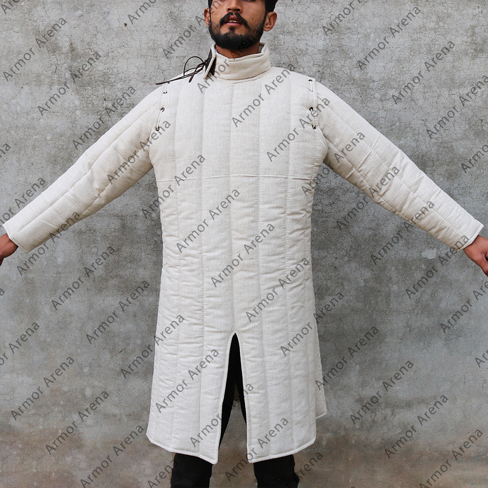 Authentic Linen Gambeson Detachable (13th Century)