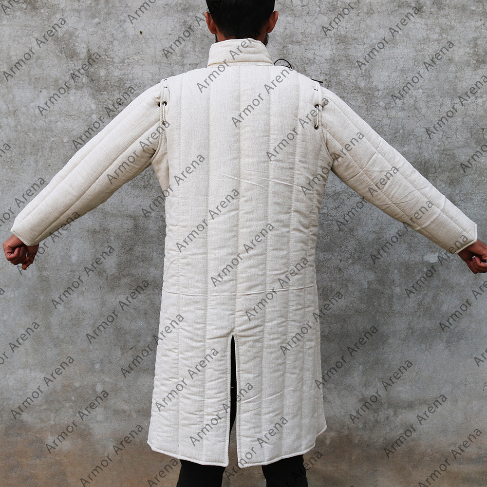 Authentic Linen Gambeson Detachable (13th Century)