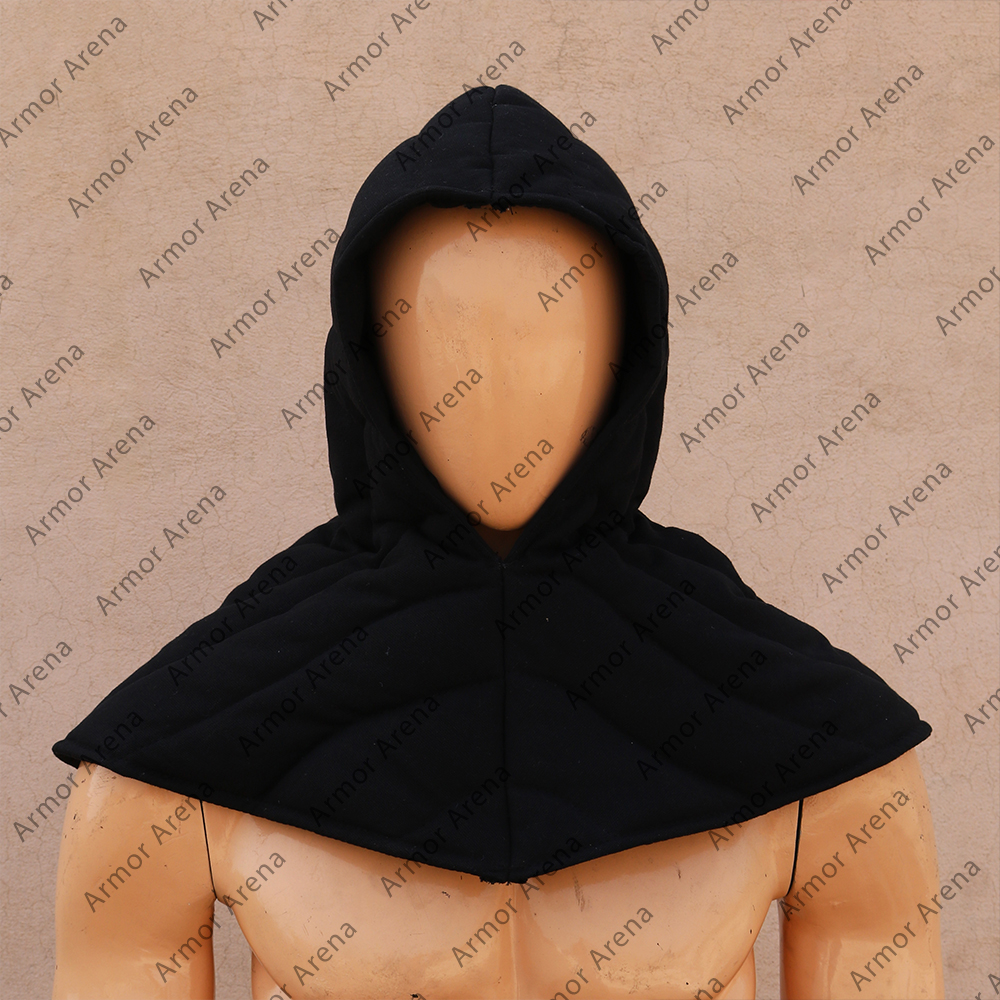 Padded Arming Wool Hood | Padded Coif | Padded Cap