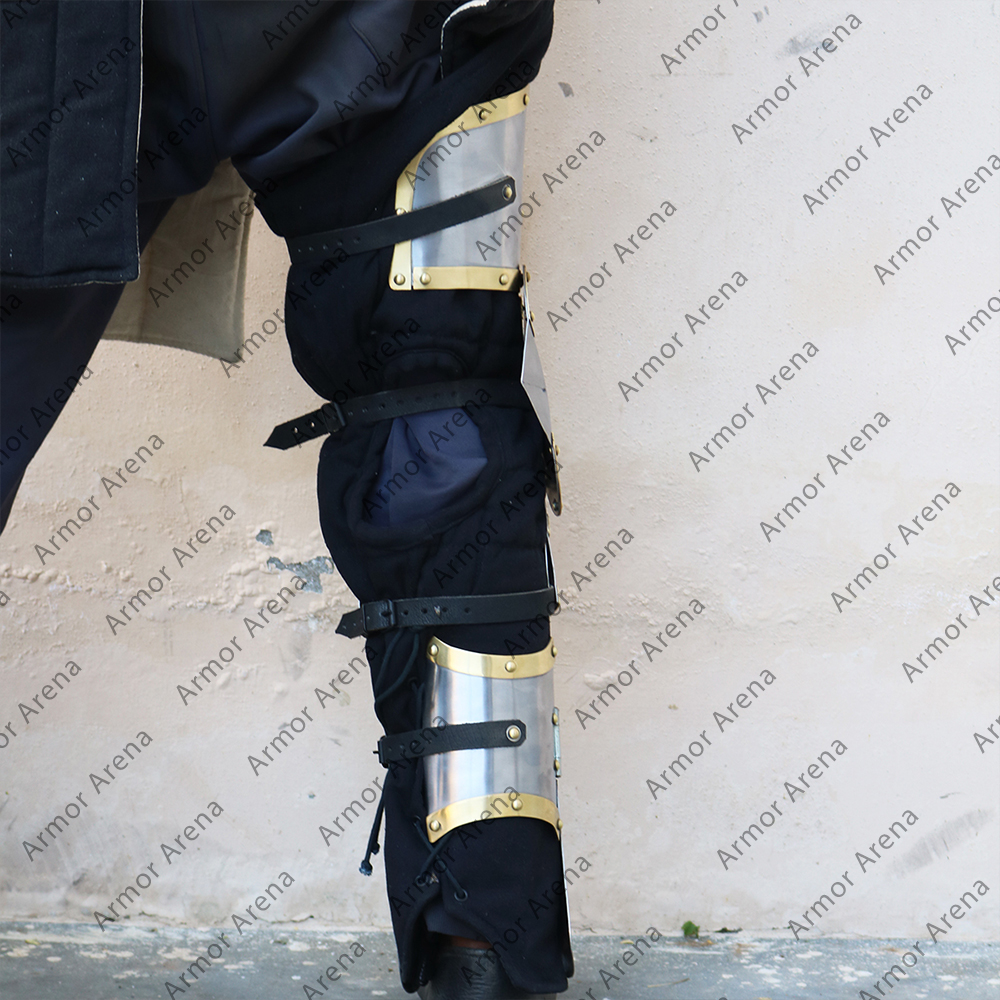 Knight Plate Leg 14th Century With Brass Edge