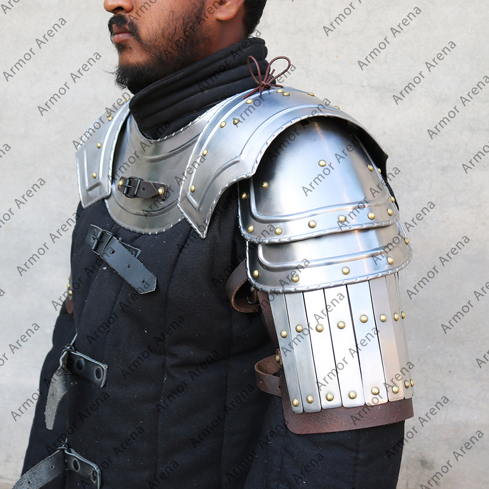 Medieval Knight Gorget with Pouldrons
